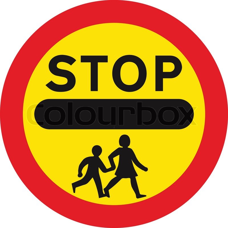 Stop and give way | Stock vector | Colourbox