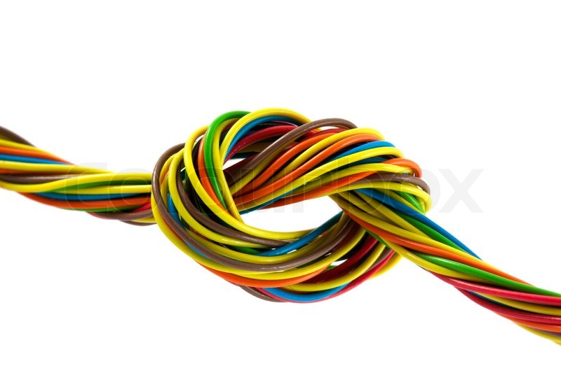 Color wires isolated on white ... | Stock image | Colourbox