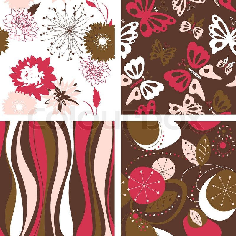 Set of cute Seamless backgrounds | Stock vector | Colourbox