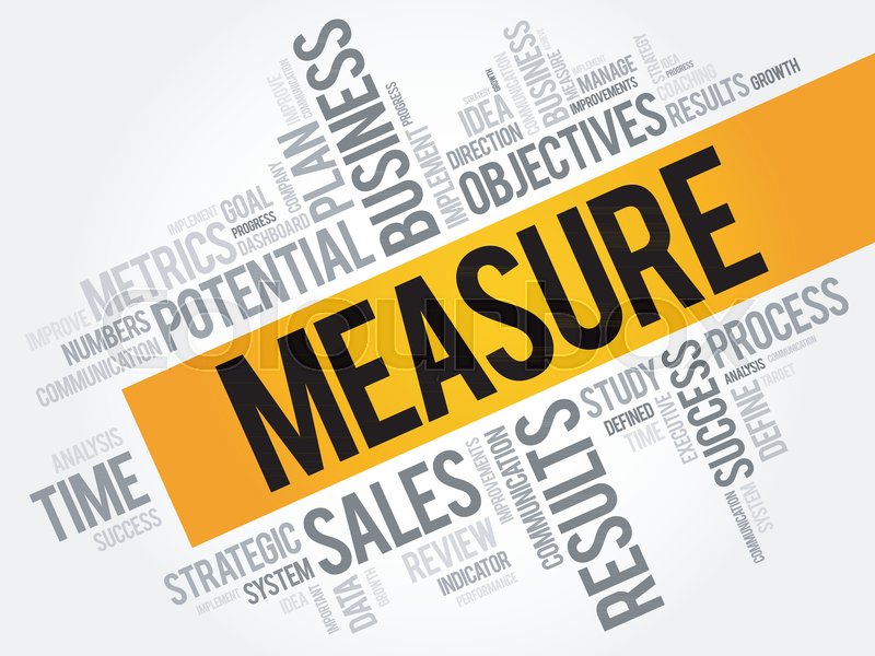 Measure word cloud collage, business ... | Stock vector | Colourbox