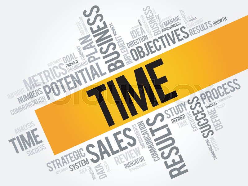 TIME word cloud collage, business ... | Stock vector | Colourbox