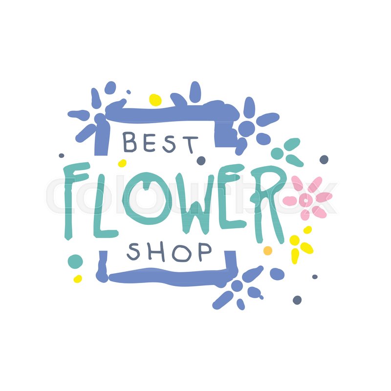 Best flower shop logo template, ... | Stock vector | Colourbox