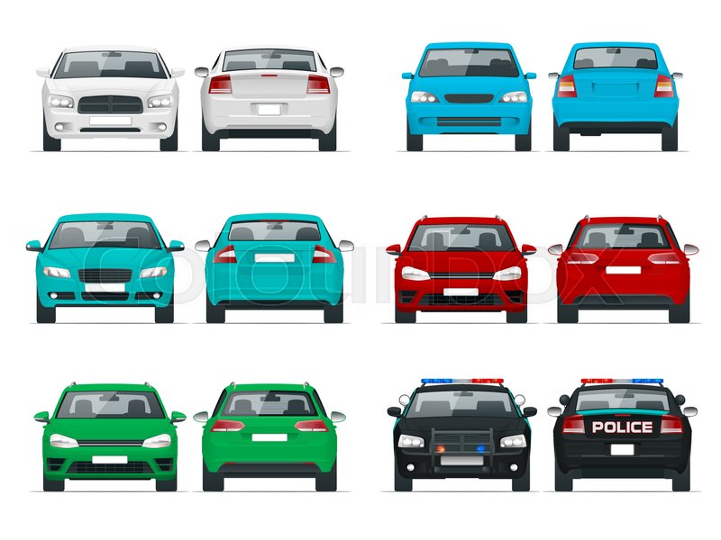 Vector set cars. Sedan Vehicle. ... | Stock vector | Colourbox