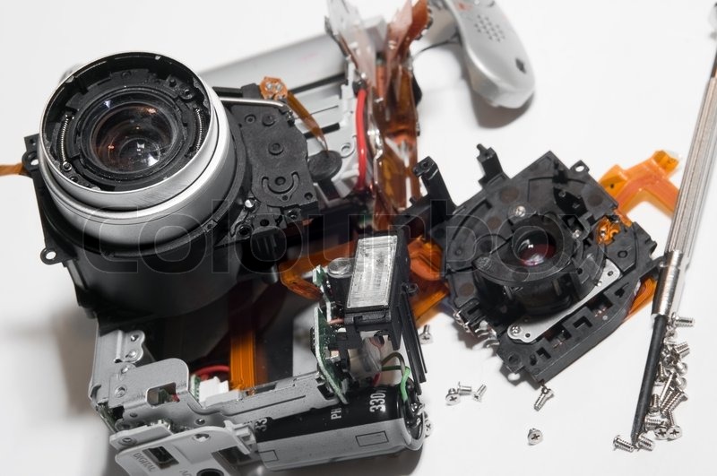 Broken digital camera | Stock Photo | Colourbox