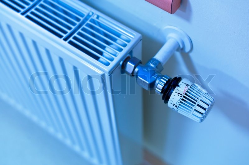 The thermostat of a radiator in an ... | Stock image | Colourbox