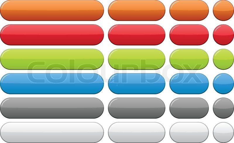 Blank oval color buttons Vector | Stock Vector | Colourbox