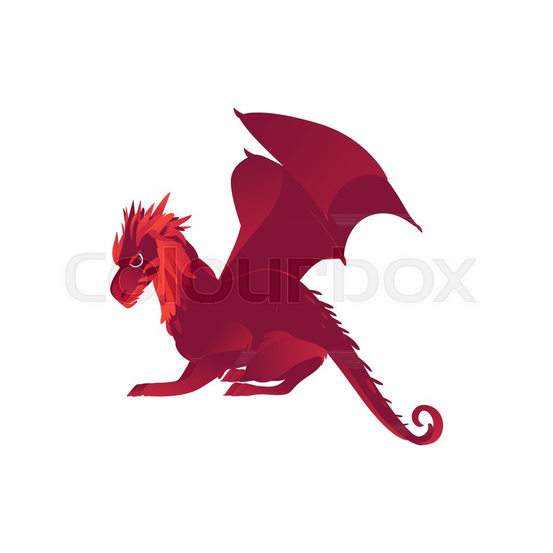 Mythical, mythological, fictional red ... | Stock vector | Colourbox