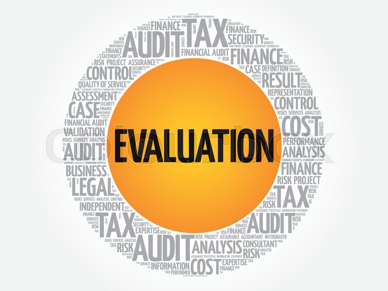 EVALUATION word cloud collage, ... | Stock vector | Colourbox