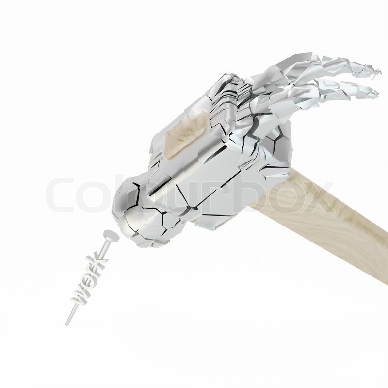 Breaking into pieces hammer after ... | Stock Photo | Colourbox