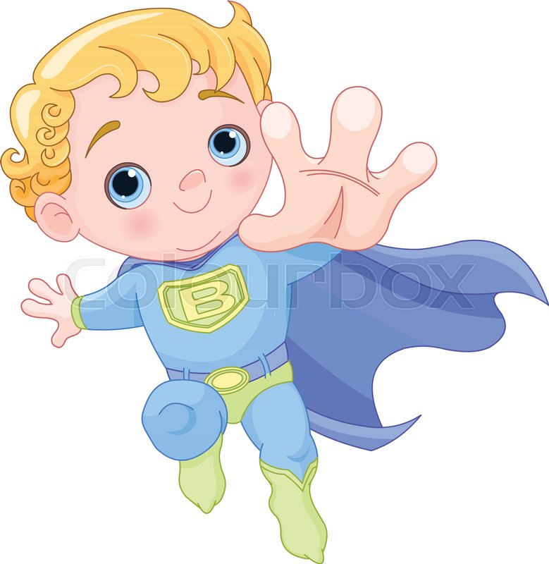 Illustration of very cute super baby ... | Stock vector | Colourbox
