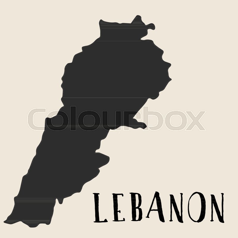 Doodle Freehand map sketch of Lebanon ... | Stock vector | Colourbox
