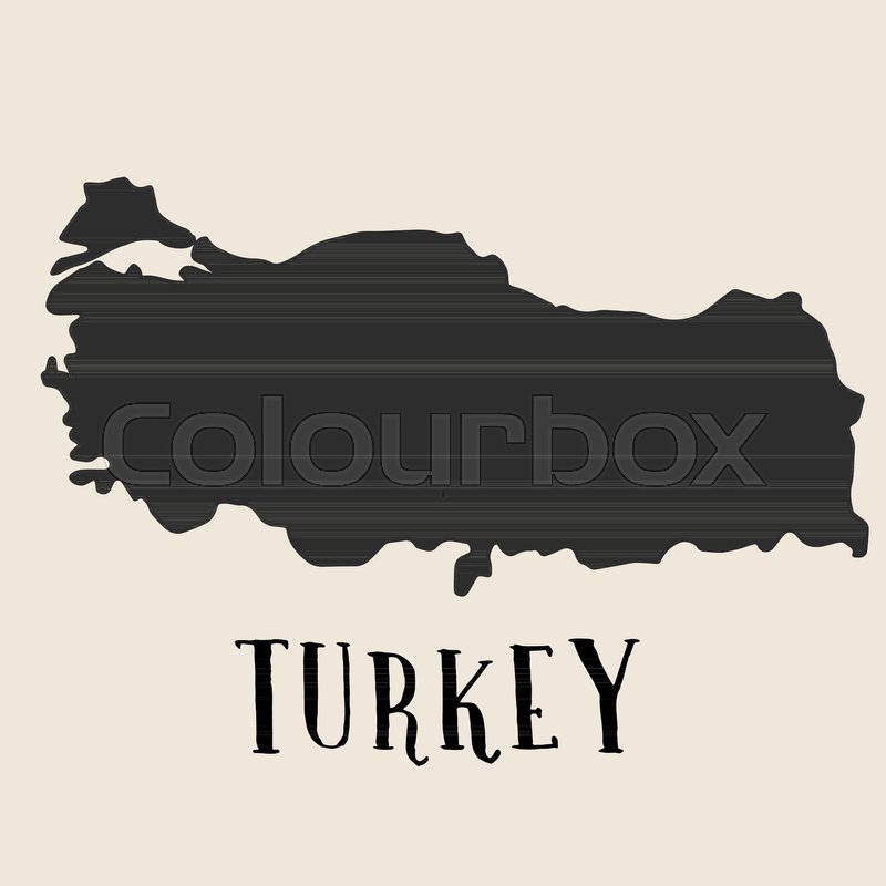 Doodle Freehand map sketch of Turkey ... | Stock vector | Colourbox