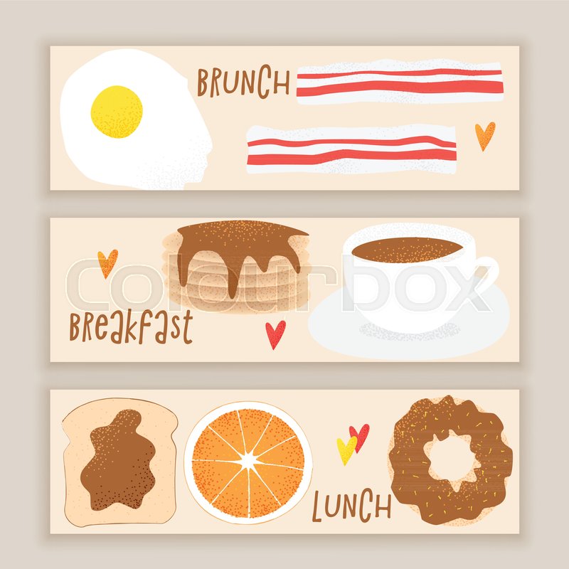 Breakfast vector concept, brunch ... | Stock vector | Colourbox