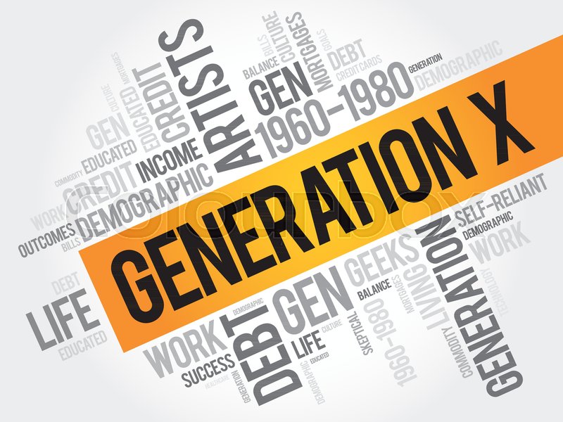 Generation X Word Cloud Concept ... | Stock vector | Colourbox
