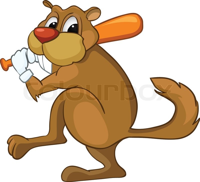 Cartoon Character Beaver Isolated on ... | Stock vector | Colourbox