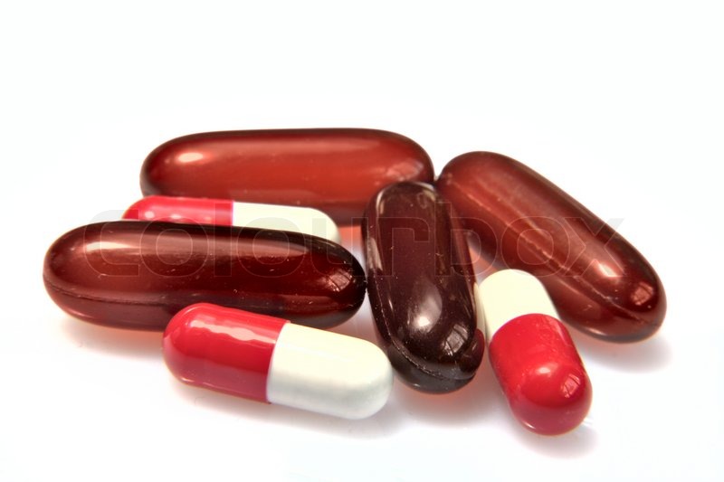 Capsule tablet medicine closeup macro | Stock Photo | Colourbox