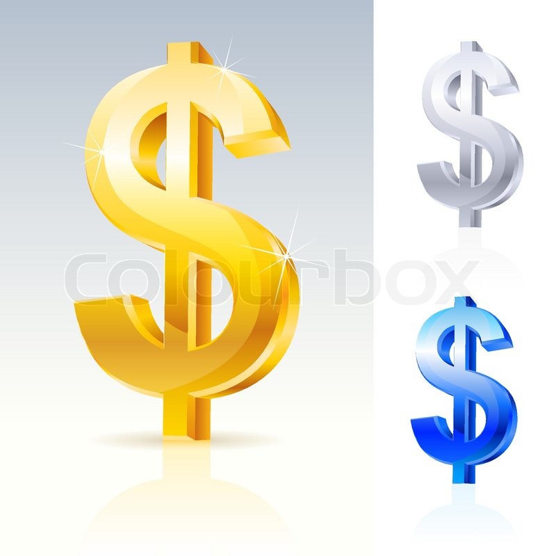 Abstract dollar sign Illustration on ... | Stock vector | Colourbox