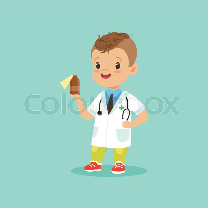 Cartoon Stethoscope Around Neck