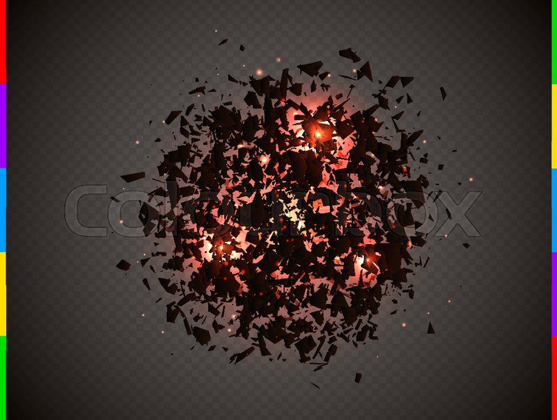 Abstract explosion cloud of black ... | Stock vector | Colourbox