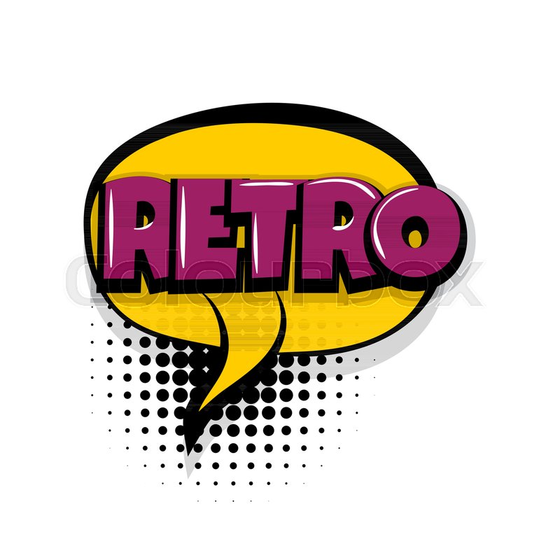 Retro, vintage Comic text speech ... | Stock vector | Colourbox