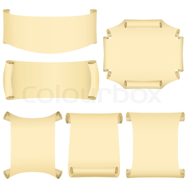 Grunge ragged banners and scrolls set | Stock vector | Colourbox