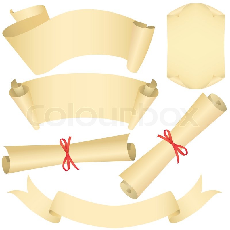 Grunge ragged banners and scrolls set | Stock vector | Colourbox