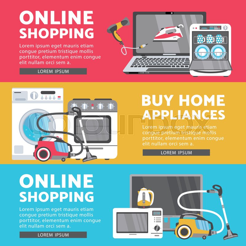 Vector home appliance sale poster, ... | Stock vector | Colourbox