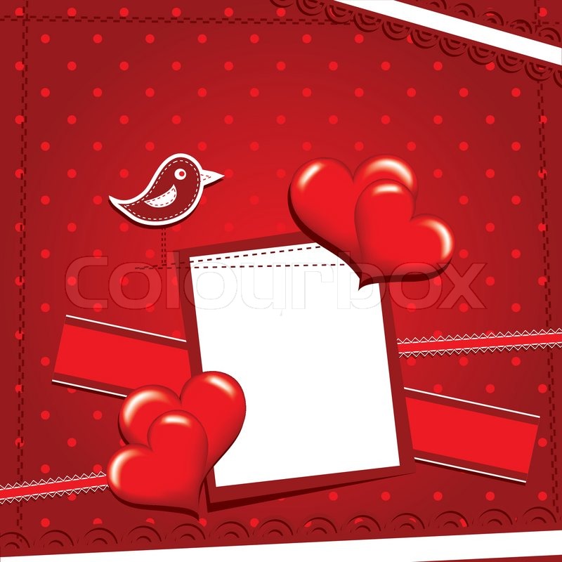 Skabelon hjerte lykønskningskort , ... | Stock vektor | Colourbox