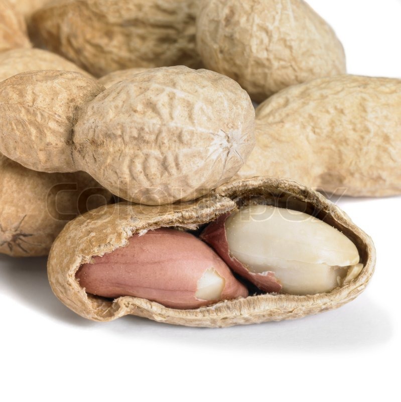 Half peeled peanut | Stock image | Colourbox
