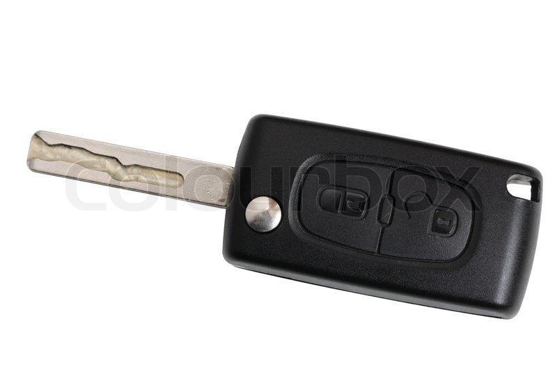 Modern Car Key isolated over white ... | Stock image | Colourbox
