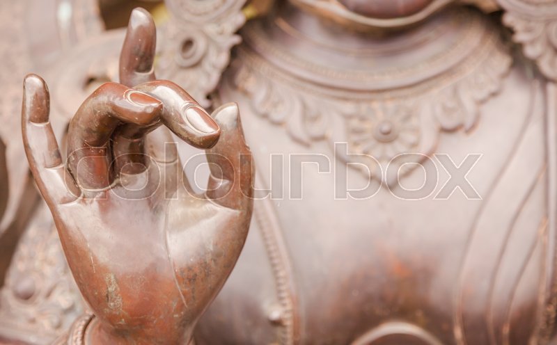 Karana mudra hand position expresses a ... | Stock image | Colourbox