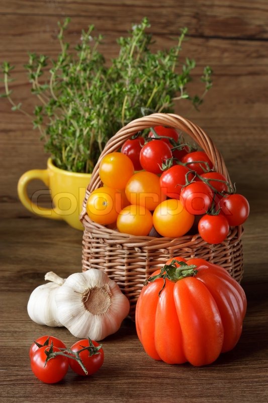 Fresh kitchen garden vegetables in a ... | Stock image | Colourbox