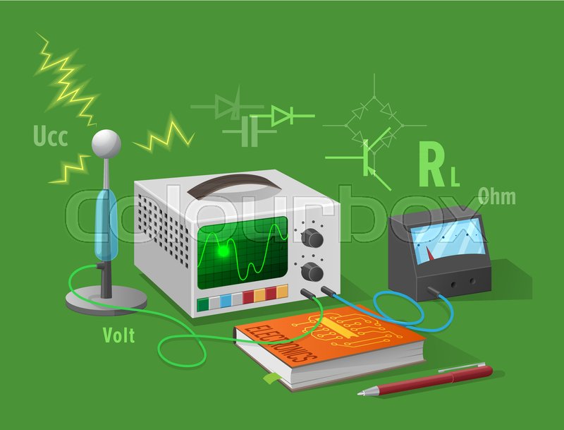 Electronics class isolated vector ... | Stock vector | Colourbox