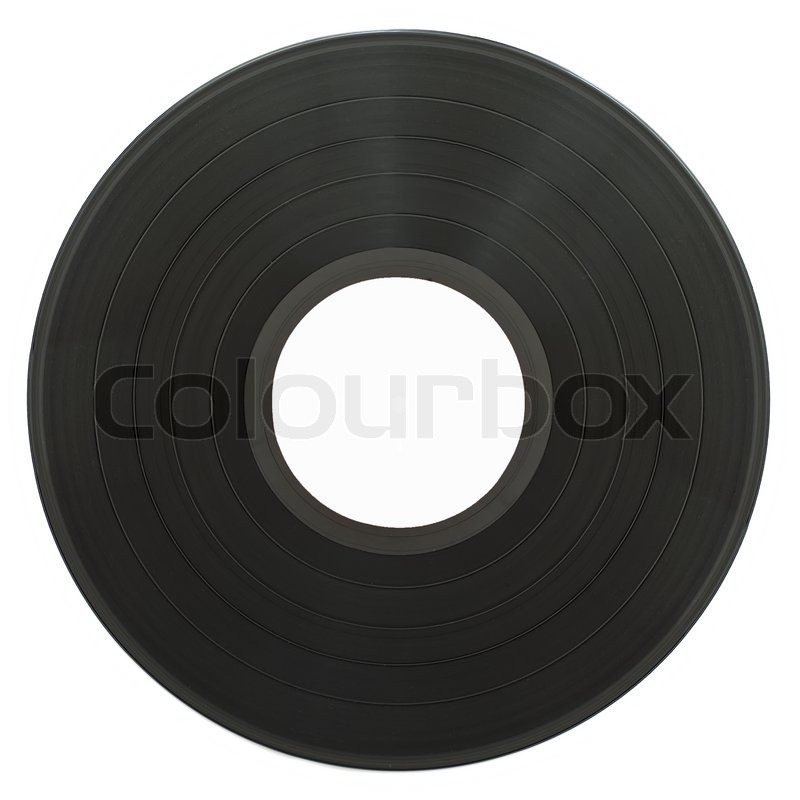 Old disk with space for text isolated ... | Stock image | Colourbox