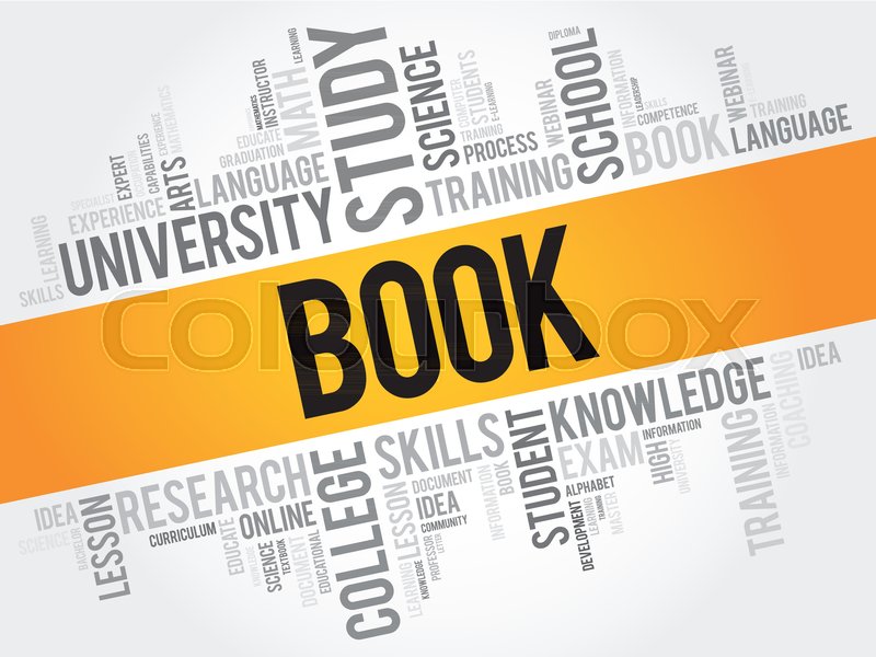 BOOK word cloud collage, education ... | Stock vector | Colourbox
