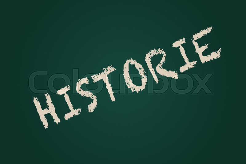 Historie skrevet på tavle | Stock foto | Colourbox