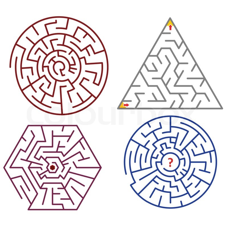 Labyrinter samlinger | Stock vektor | Colourbox
