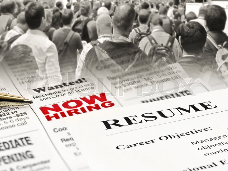 Closeup of Resume on Newspaper Career ... | Stock image | Colourbox