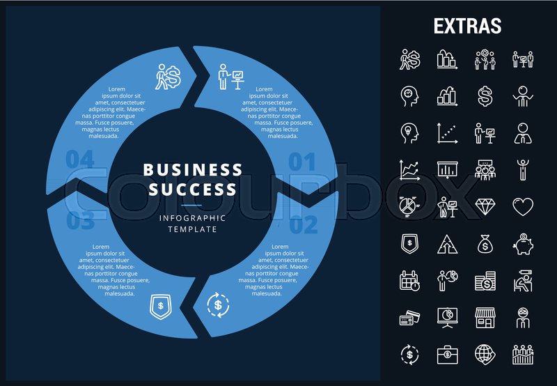 Business success infographic template, ... | Stock vector | Colourbox
