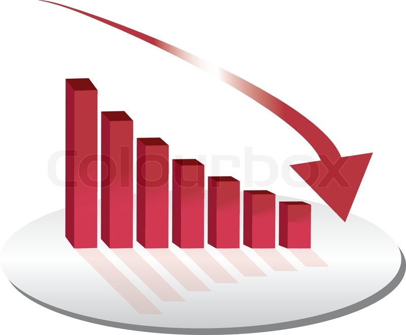 Red chart | Stock vector | Colourbox