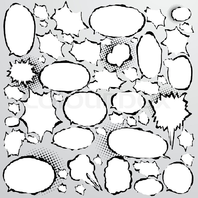 Speech And Thought Bubbles | Stock vector | Colourbox