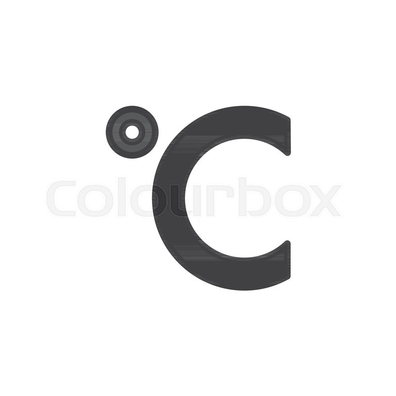 Degrees celsius temperature icon, ... | Stock Vector | Colourbox