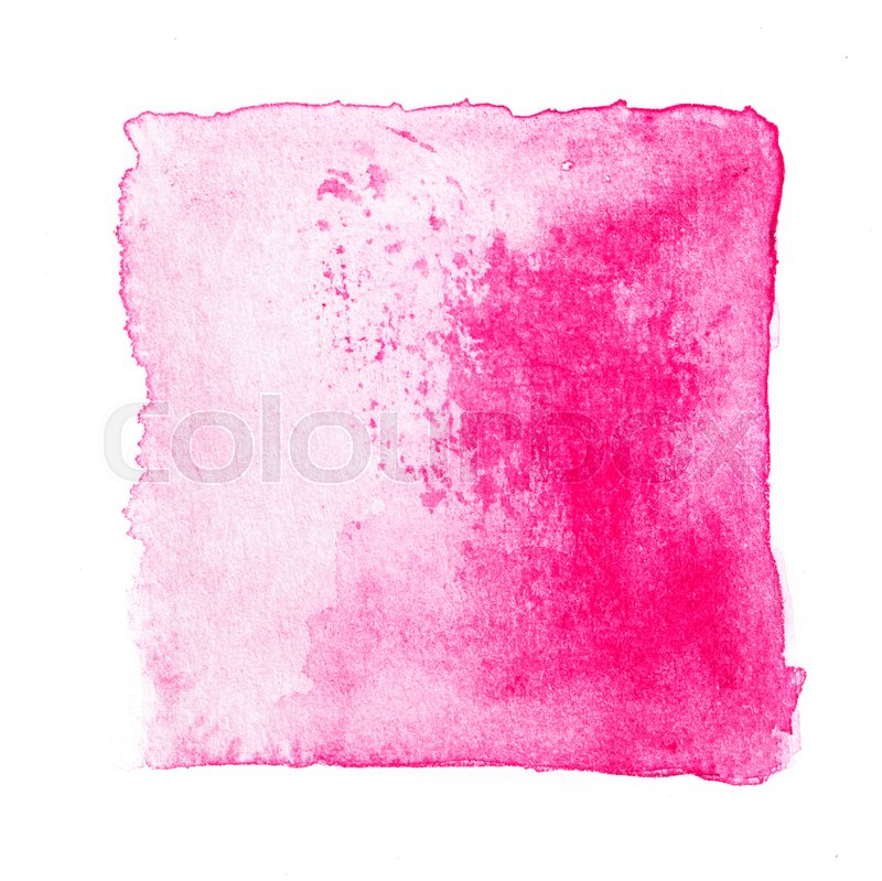 Abstract square watercolor sweet pink ... | Stock image | Colourbox