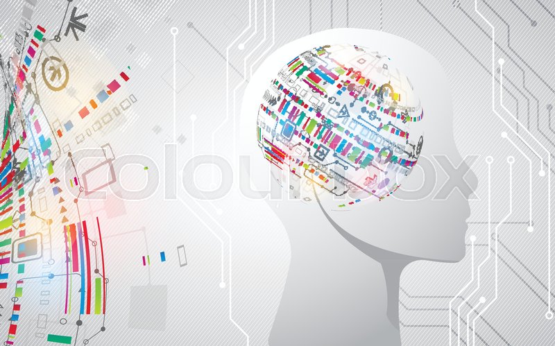 Creative brain concept background. ... | Stock vector | Colourbox