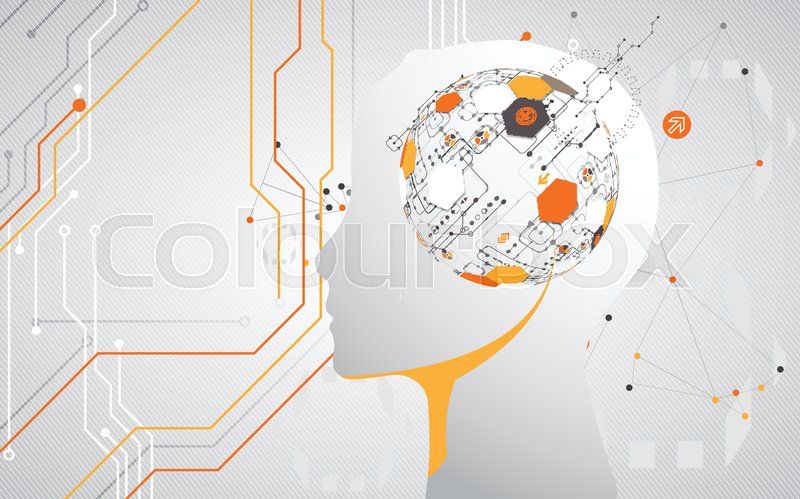 Creative brain concept background. ... | Stock vector | Colourbox