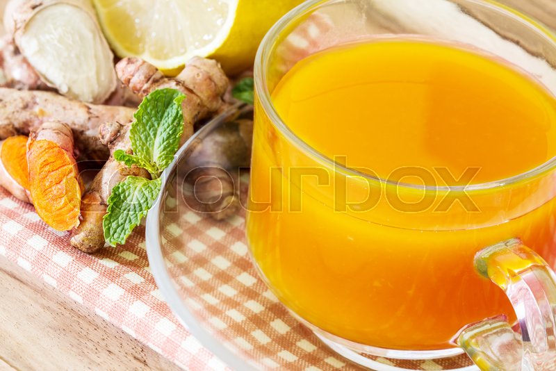 A cup of Turmeric Tea with lemon and ... | Stock Photo | Colourbox