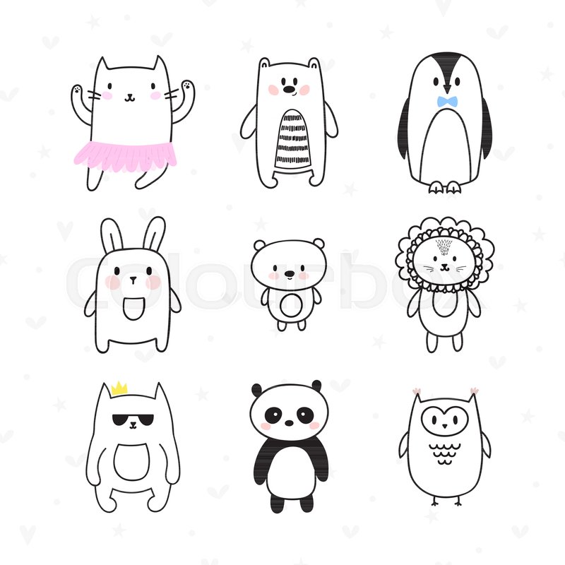 Cute Doodle Characters