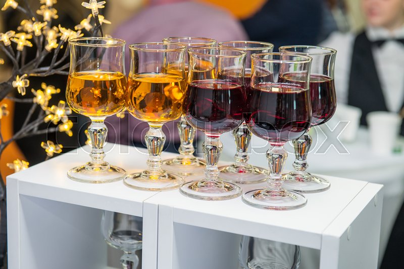 Catering table with alcoholic and ... | Stock image | Colourbox