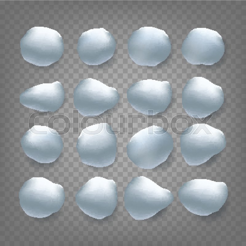 Snowballs Set Vector. Snowballs, ... | Stock vector | Colourbox
