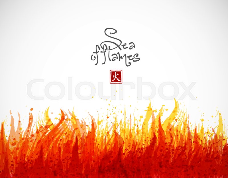 Red Fire Grunge Background